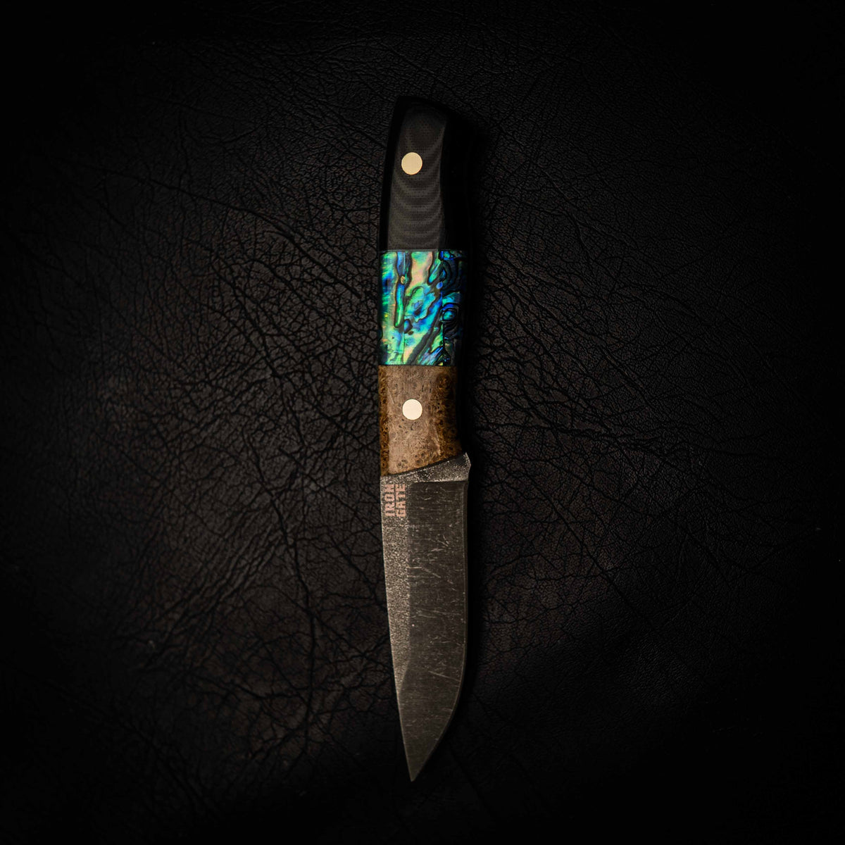 N690 Bushcraft Knife – Dark Stonewash – Iron Gate Knives