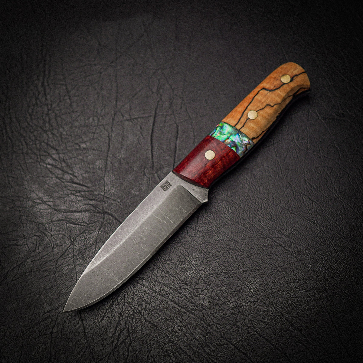 Bushcraft Knife – N690 Steel, Figured River Redgum & Abalone Inlay ...