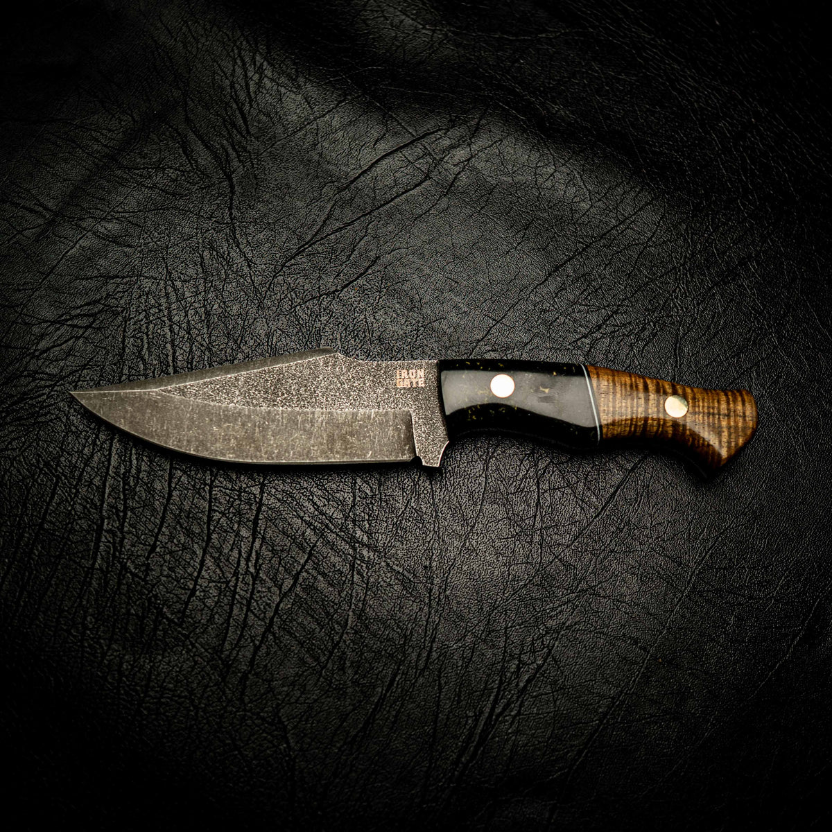 Hunter — Stabilised Tasmanian Blackwood, Black G10 Spacer & Black Rest ...