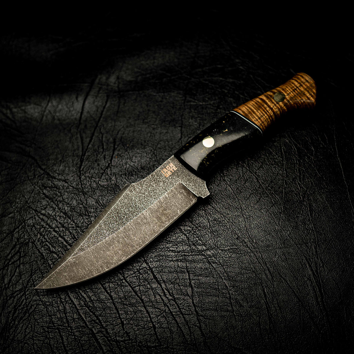 Hunter — Stabilised Tasmanian Blackwood, Black G10 Spacer & Black Rest ...